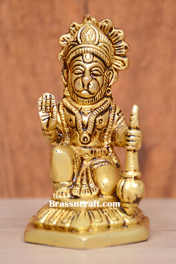 Sitting Pan Base Hanuman Ji – Brassncraft